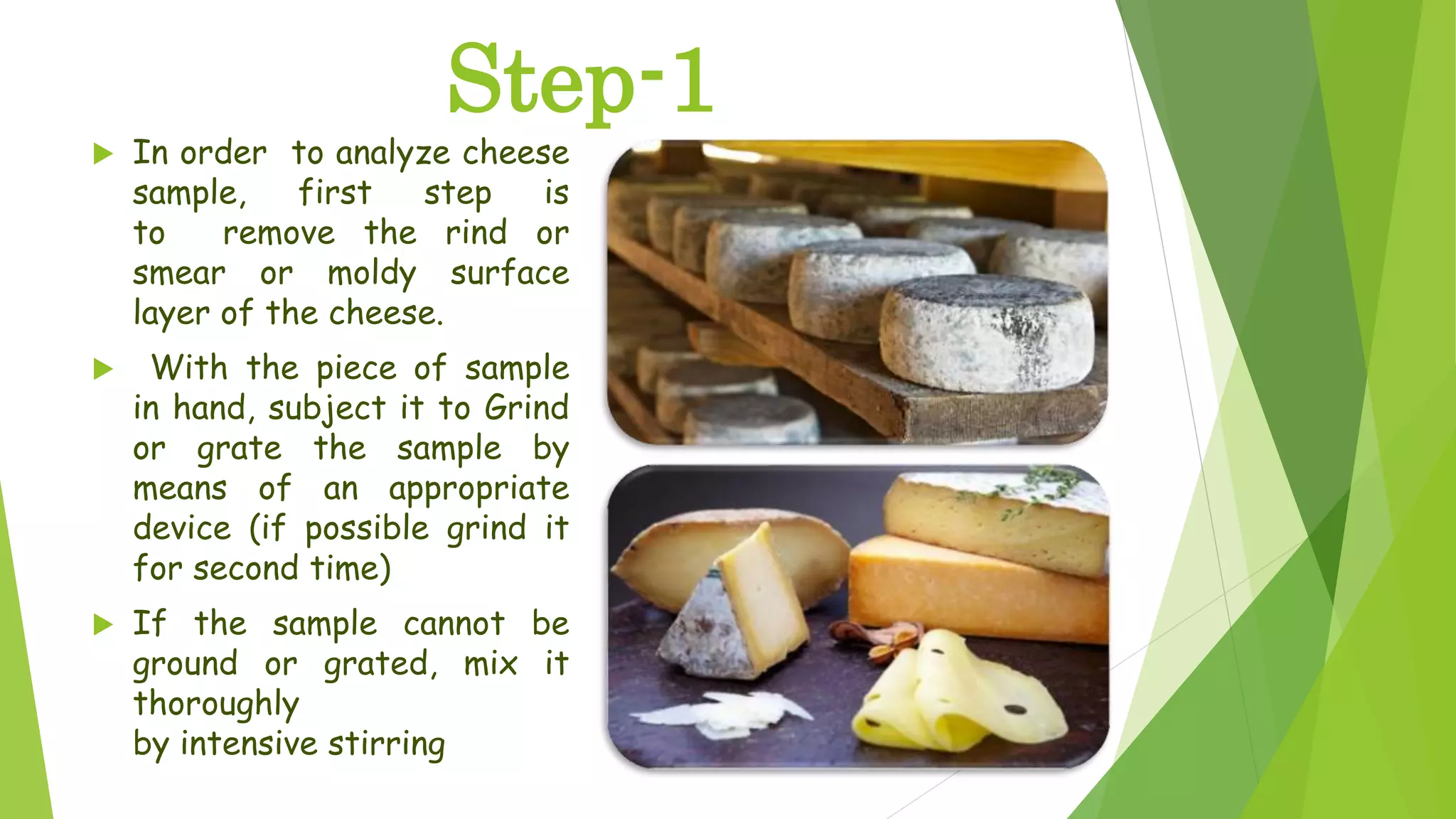General analytical method of cheese (shameer m.pharm analysis 2020) | PPTX