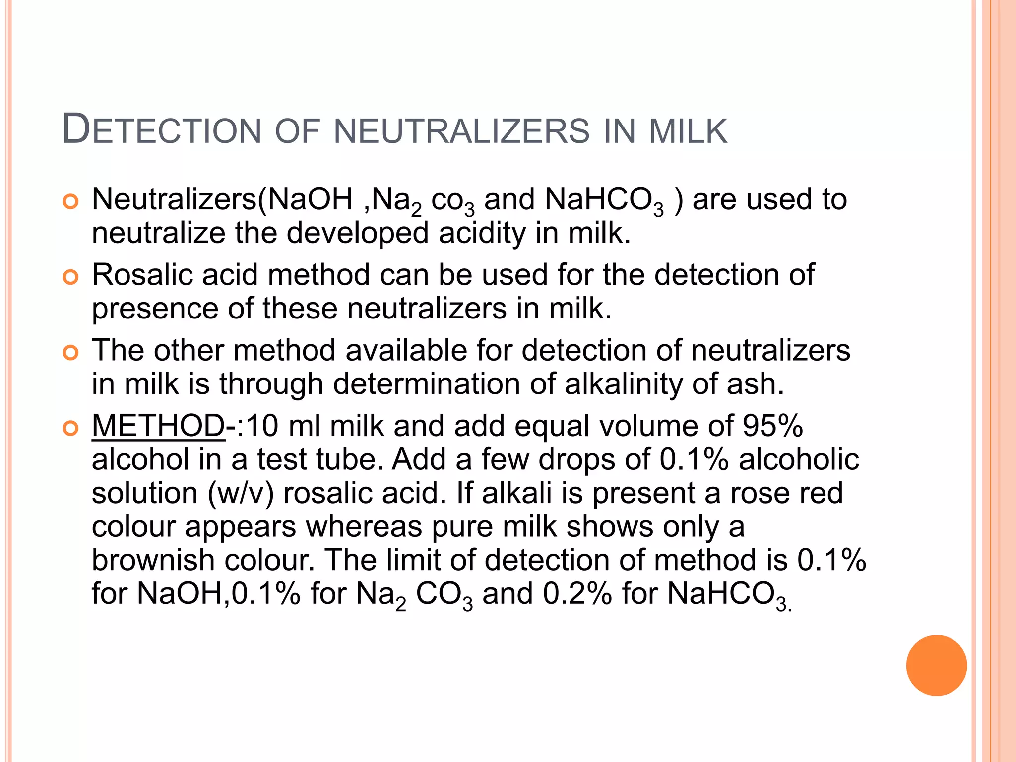 General analytical methods of milk powder final | PPTX