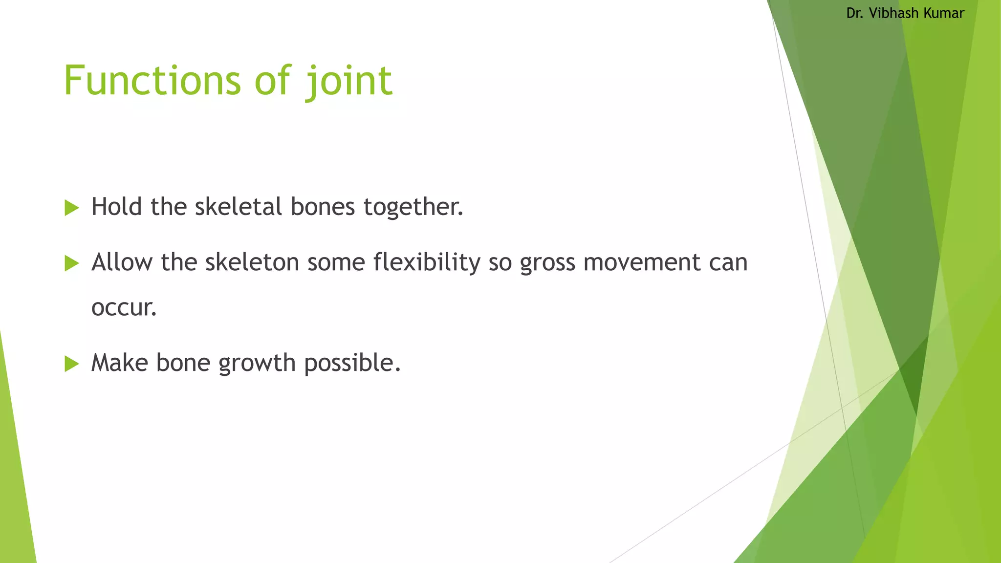 Anatomy of Joints & its classification | PPTX