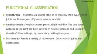 Anatomy of Joints & its classification | PPTX