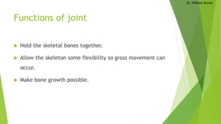 Anatomy of Joints & its classification | PPTX