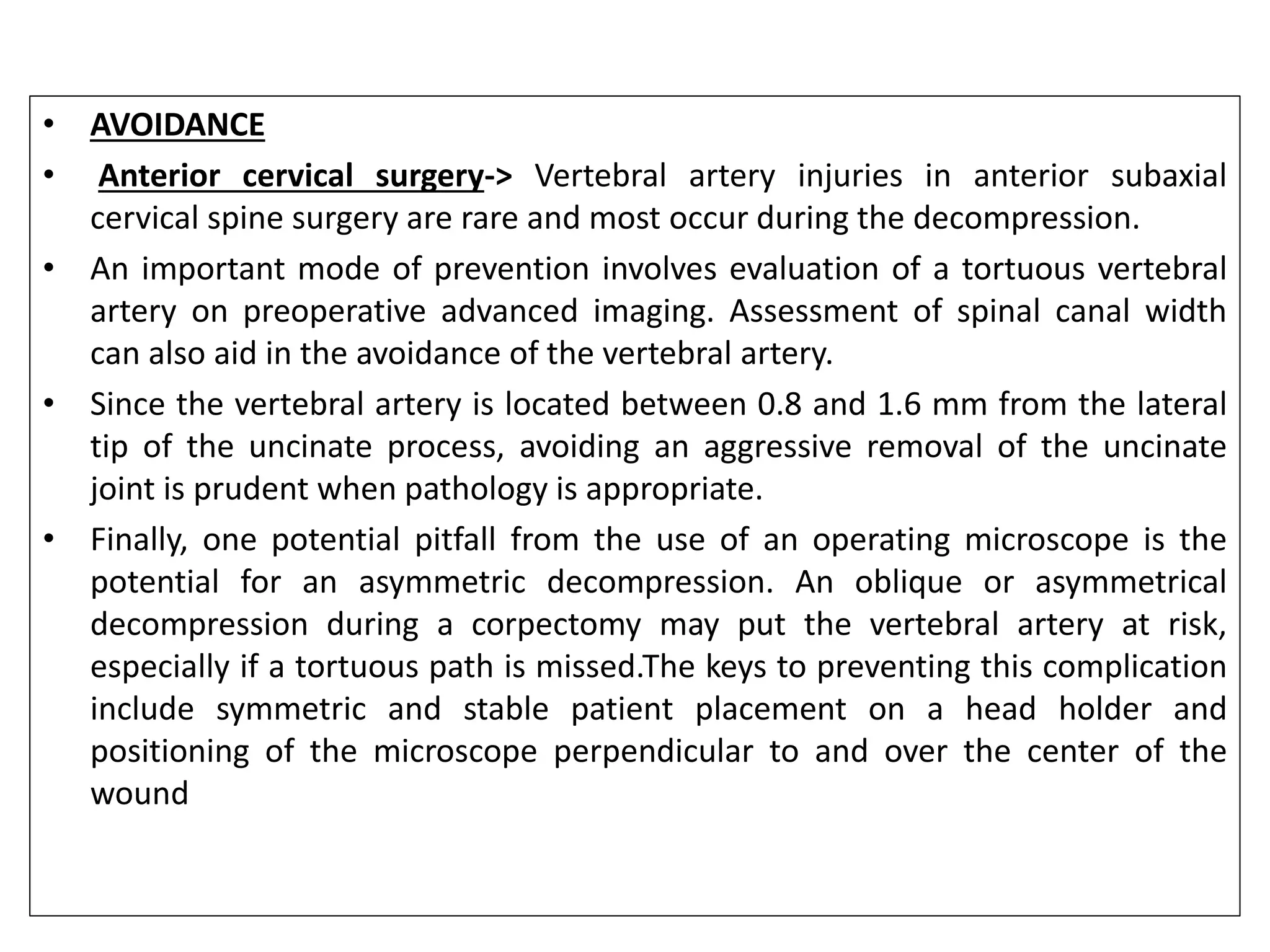 General anatomy of the vertebral artery | PPTX