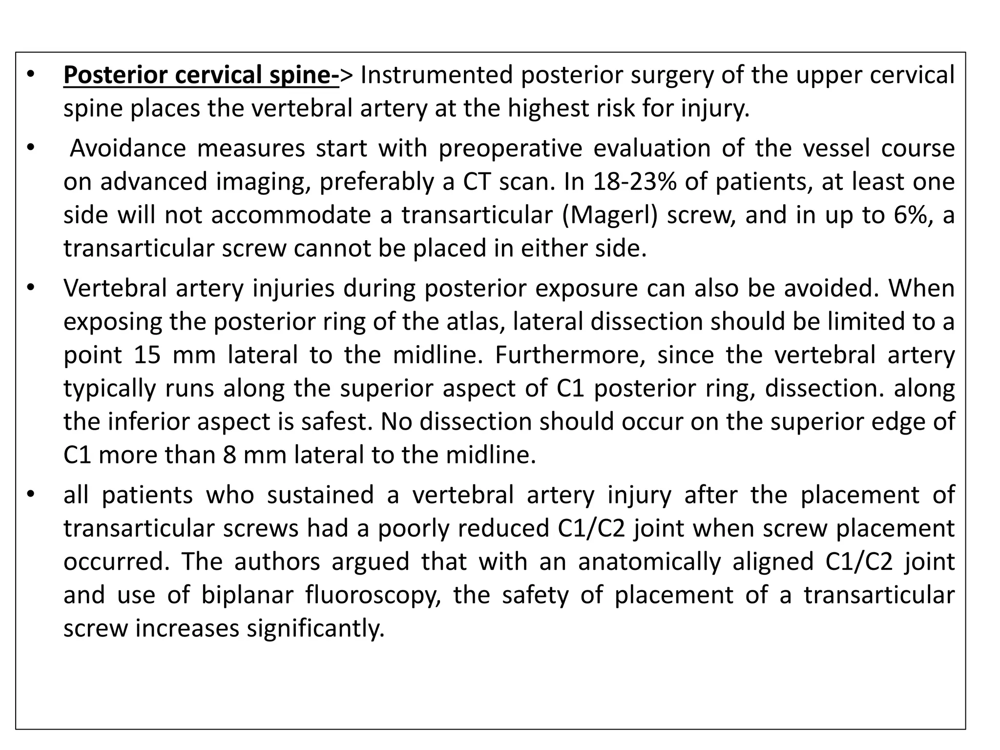 General anatomy of the vertebral artery | PPTX