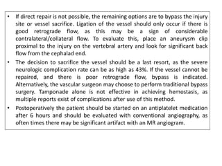 General anatomy of the vertebral artery | PPTX