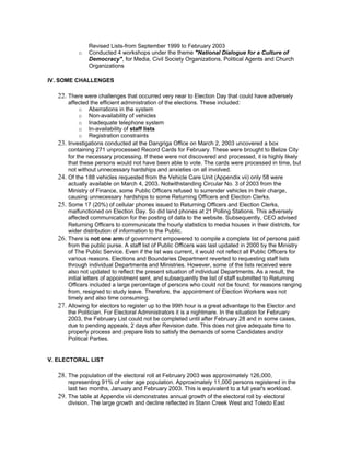 Belize's General and Municipal Elections 2003: A Report | PDF