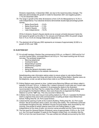 Belize's General and Municipal Elections 2003: A Report | PDF