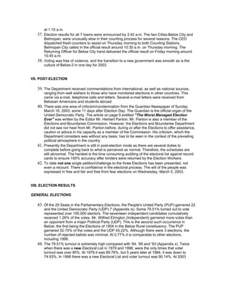 Belize's General and Municipal Elections 2003: A Report | PDF