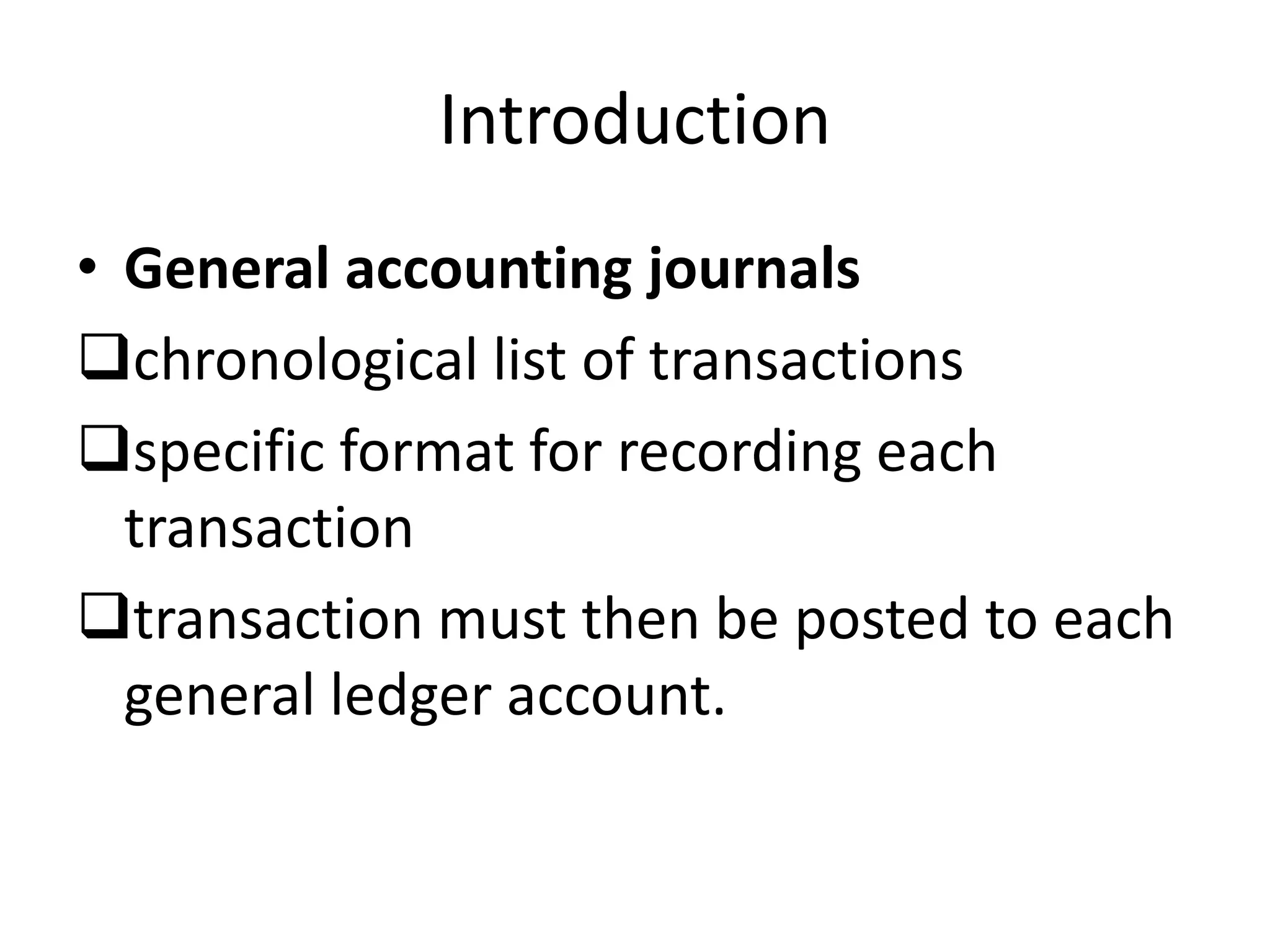 General and special journal | PPTX