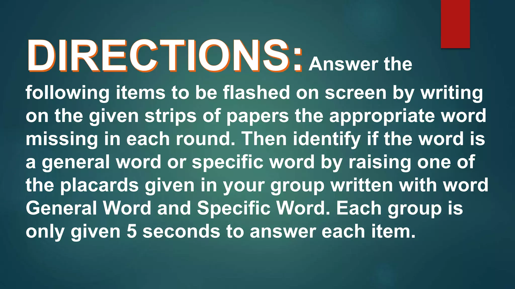 General and specific statement | PPTX