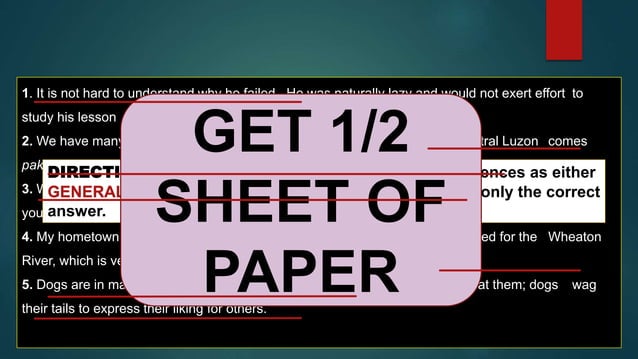 General and specific statement | PPTX | Birdwatching | Hobbies & Interests