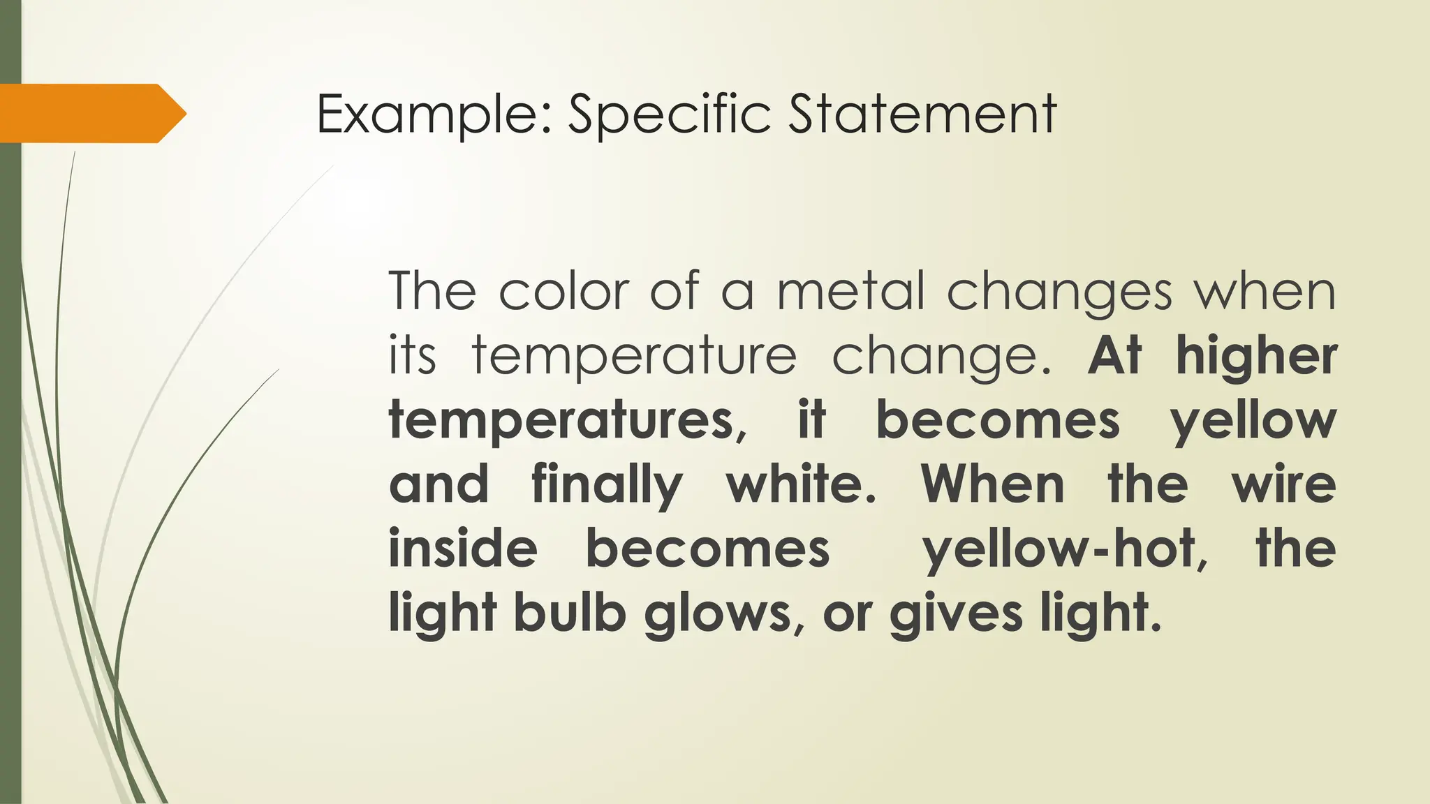 General and Specific Statement Powerpoint Presentation | PPTX