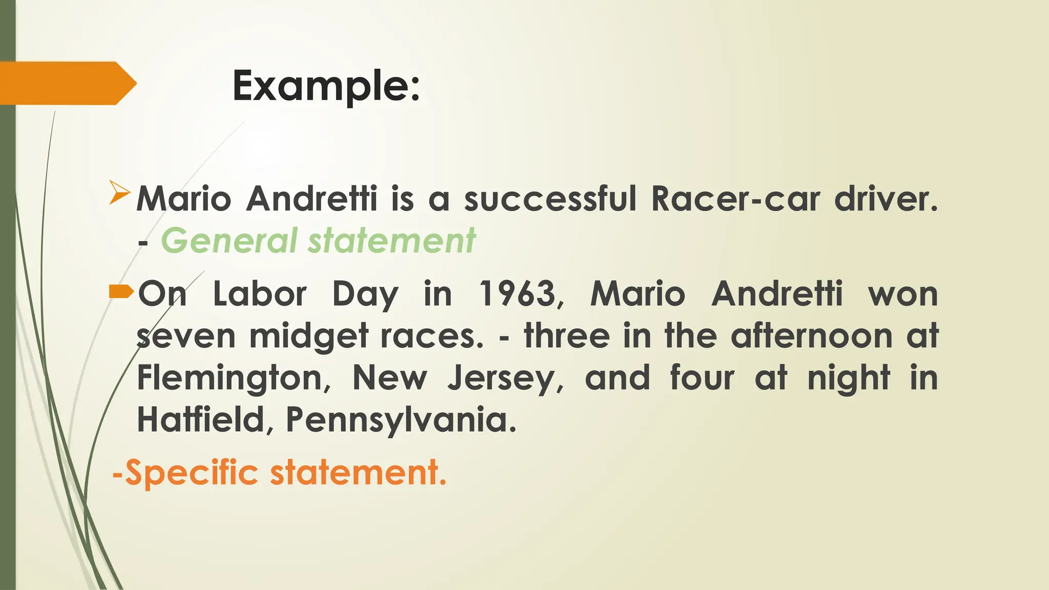 General and Specific Statement Powerpoint Presentation | PPTX