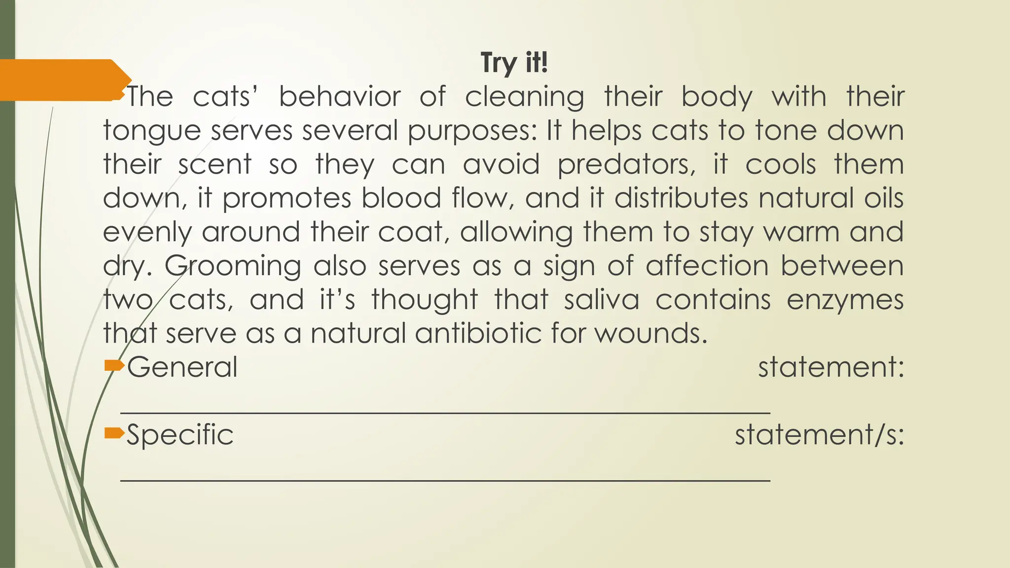 General and Specific Statement Powerpoint Presentation | PPTX