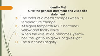 General and Specific Statement Powerpoint Presentation | PPTX