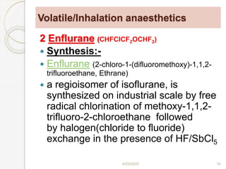 General Anaesthesia (Medicinal Chemistry) | PPTX