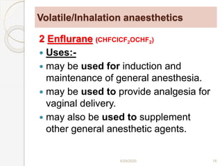 General Anaesthesia (Medicinal Chemistry) | PPTX