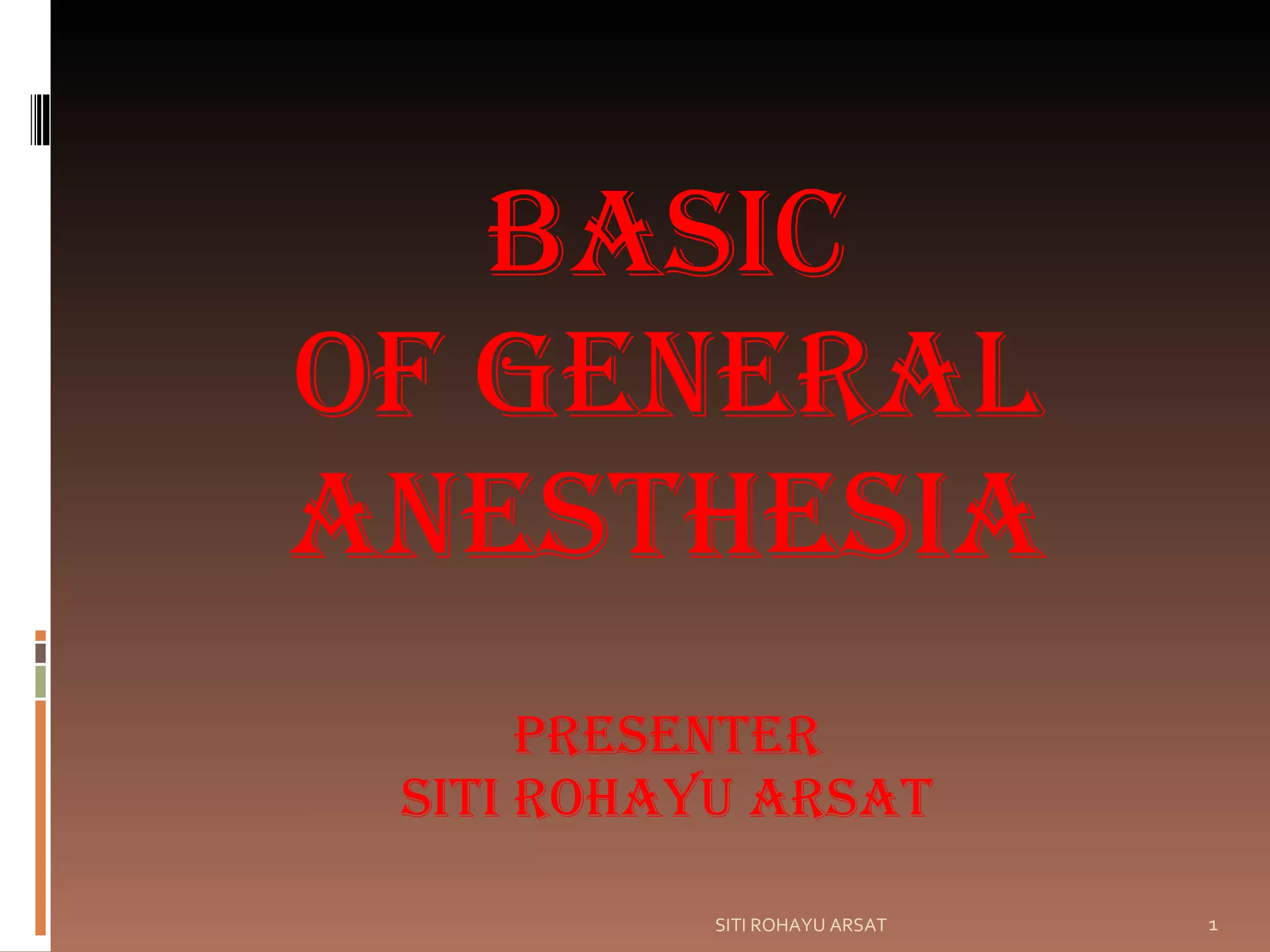 General anesthesia | PPT