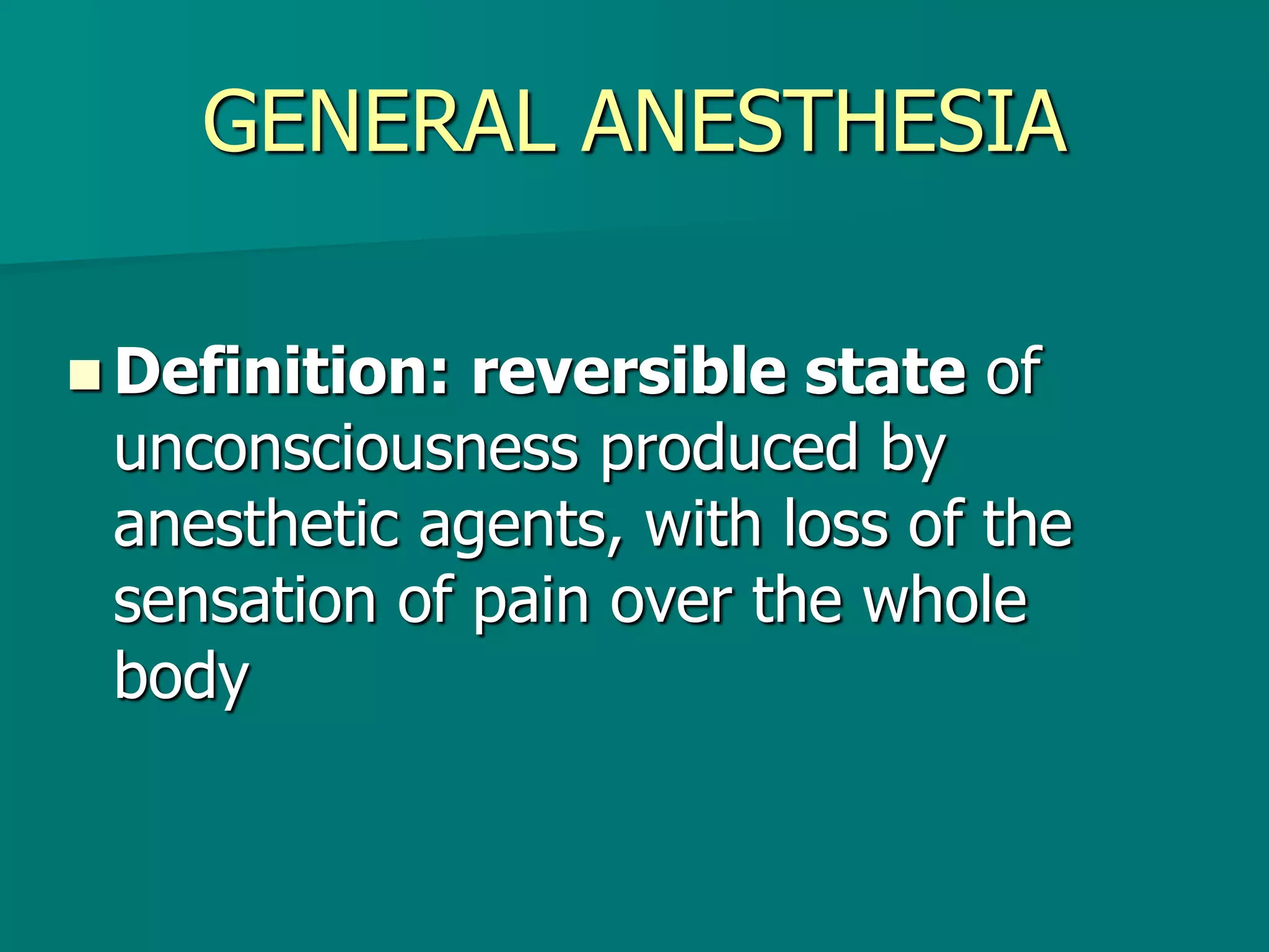 General anesthesia | PPTX