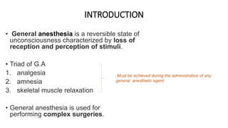 General anesthesia in oral and maxillofacial surgery | PPTX