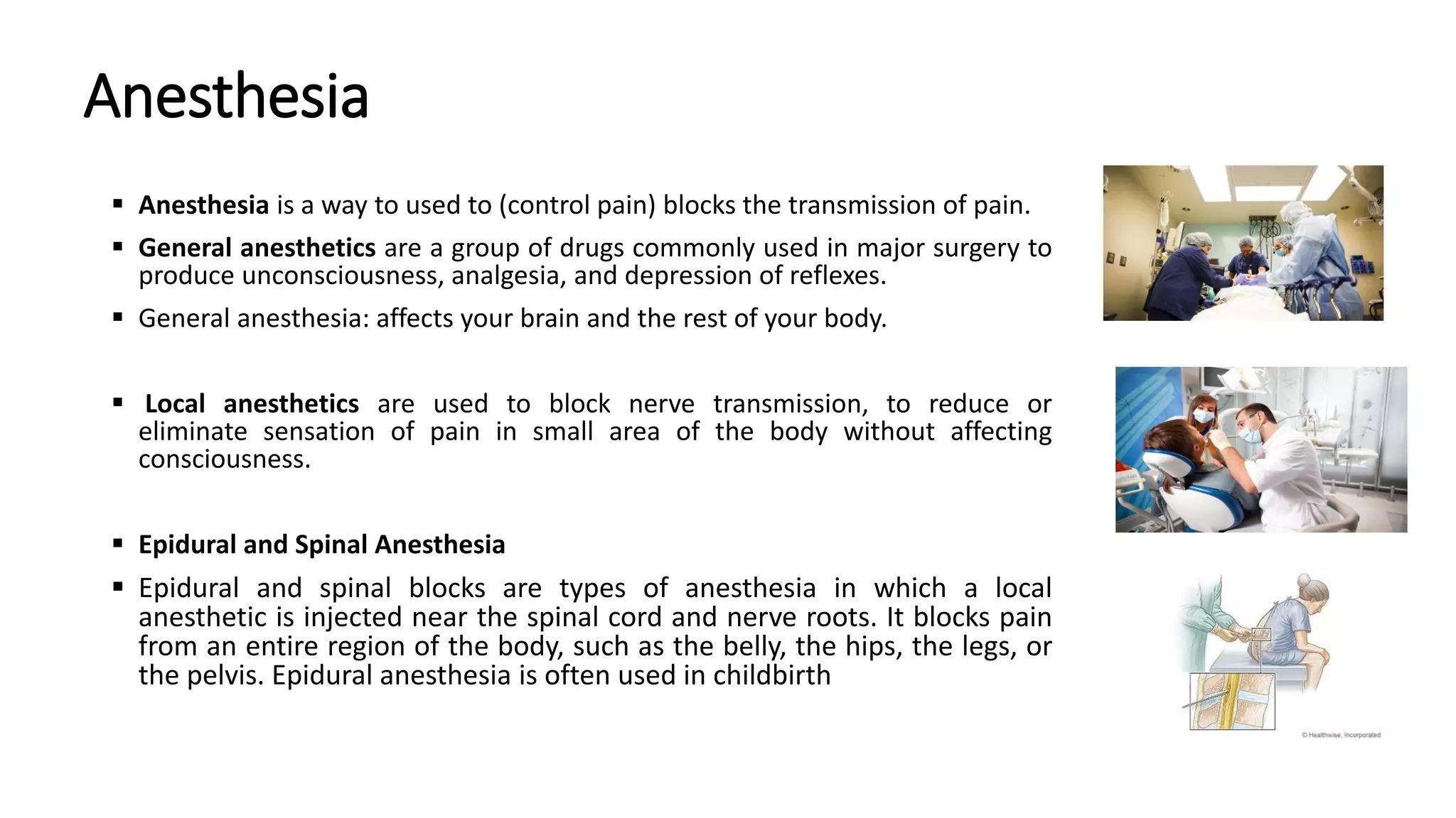 General anesthetics / Medicinal Chemistry III | PDF