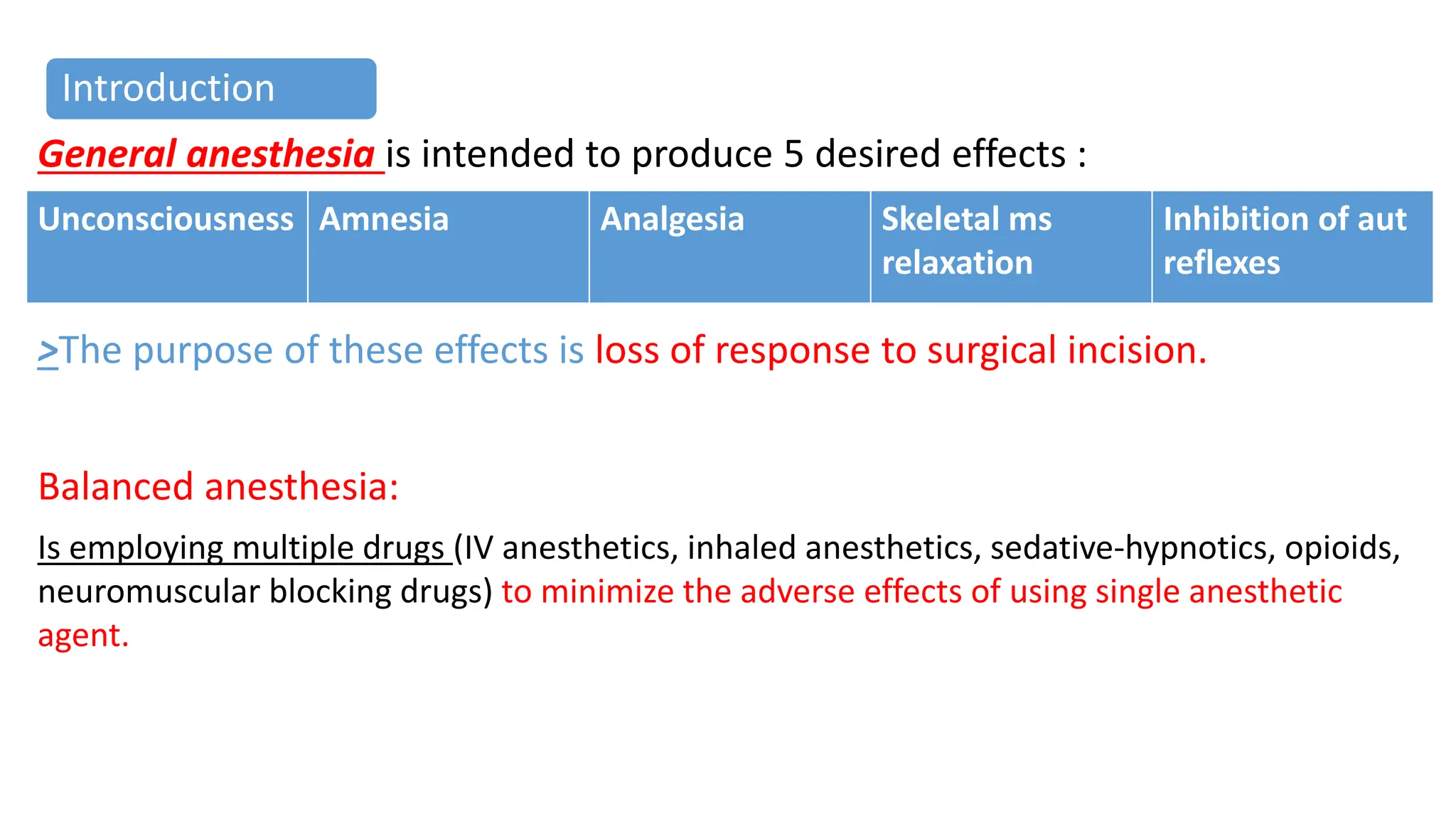GENERAL ANESTHESIA pharmacology presentation | PDF