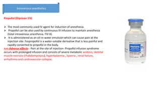 GENERAL ANESTHESIA pharmacology presentation | PDF