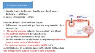 GENERAL ANESTHESIA pharmacology presentation | PDF
