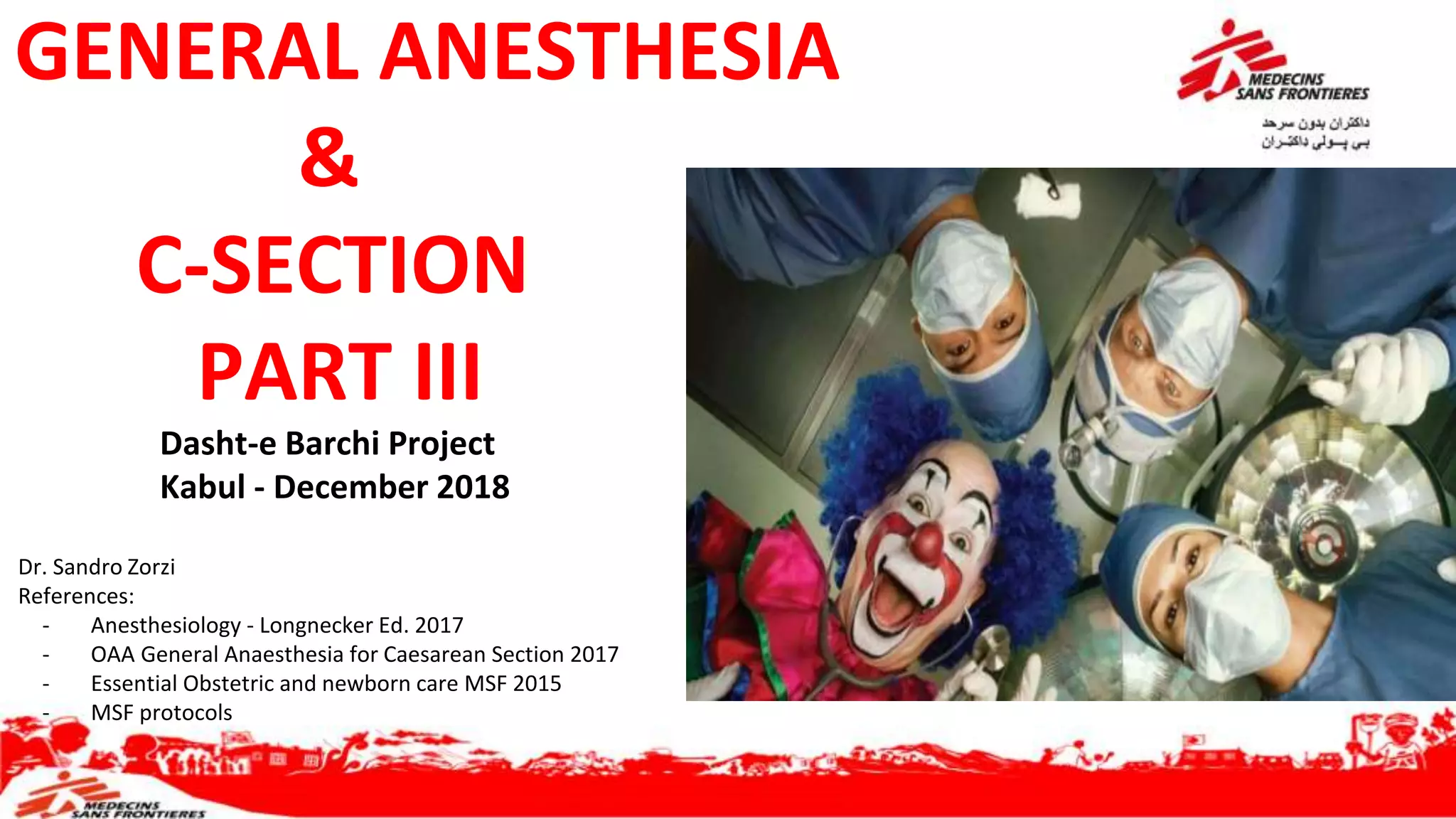 General anesthesia & obstetrics part III | PPT