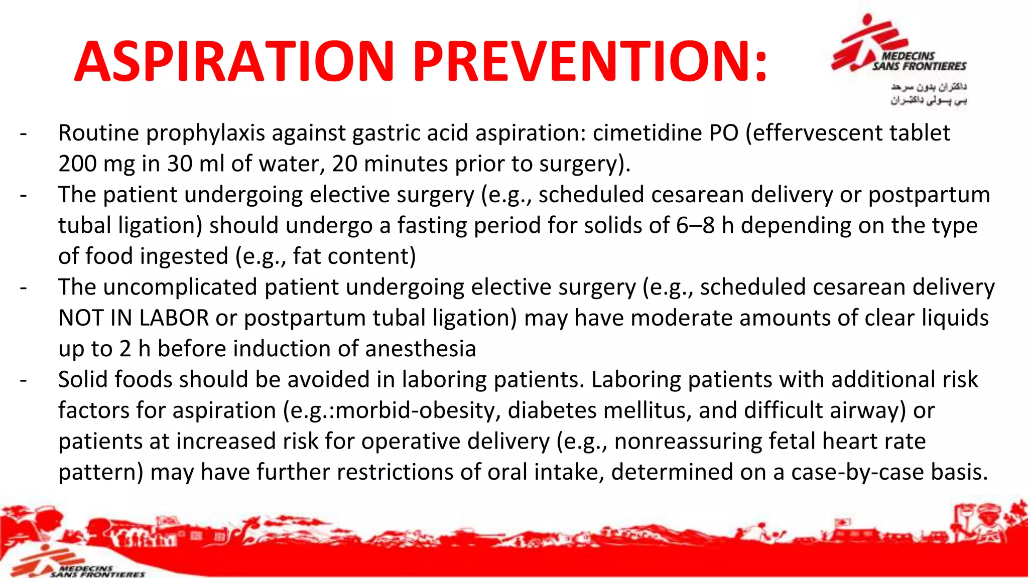 General anesthesia & obstetrics- c-section part I | PPTX
