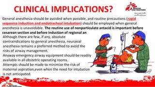 General anesthesia & obstetrics- c-section part I | PPTX