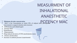 PHARMACOLOGY GENERAL ANAESTHETICS MPHARM | PPTX
