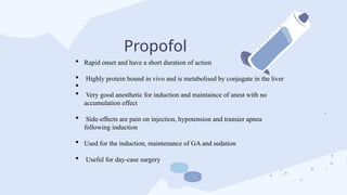PHARMACOLOGY GENERAL ANAESTHETICS MPHARM | PPTX