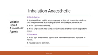 General anesthetic and pre anesthetics | PDF