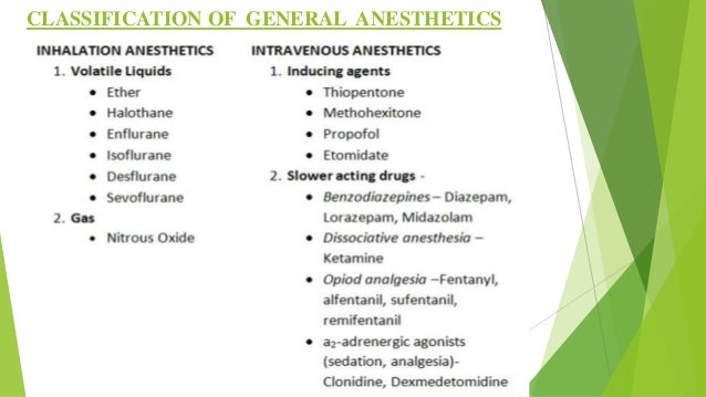 General anesthetics