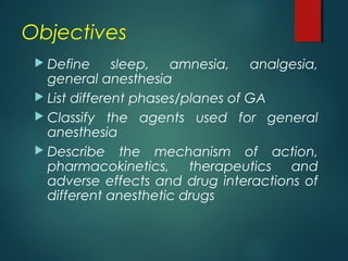 General anesthetics | PPT