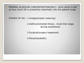 General anesthetics | PPTX