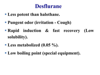 Presentation on General Anesthetics pdf. | PDF