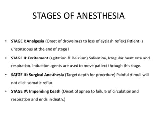 Presentation on General Anesthetics pdf. | PDF