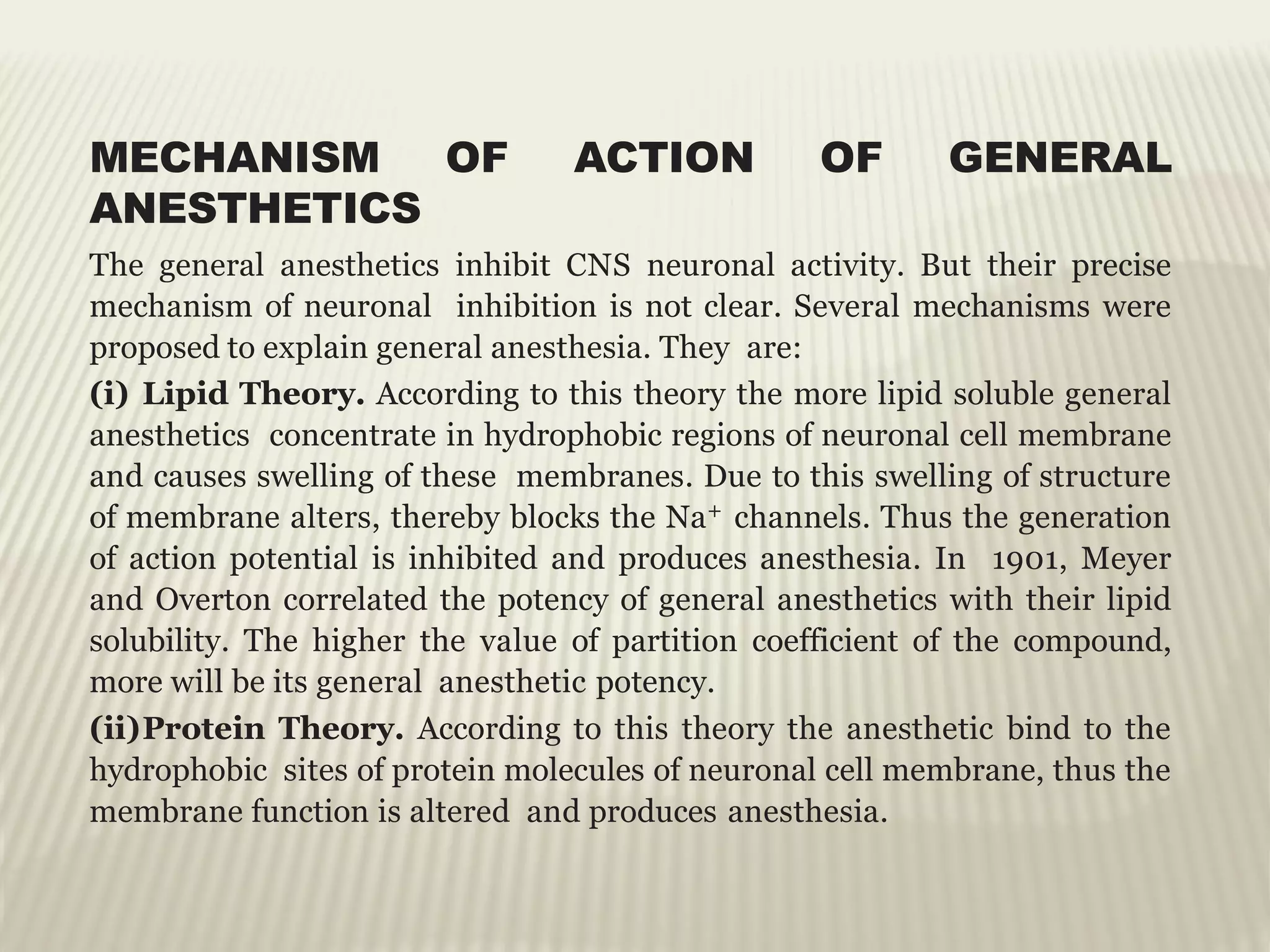 General anesthetics notes | PDF