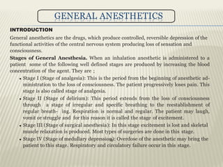 General anesthetics notes | PPT