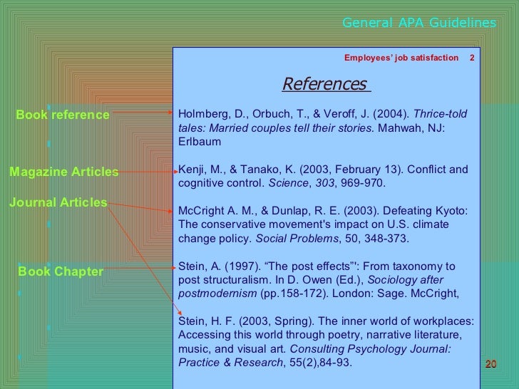 General apa guidelines final