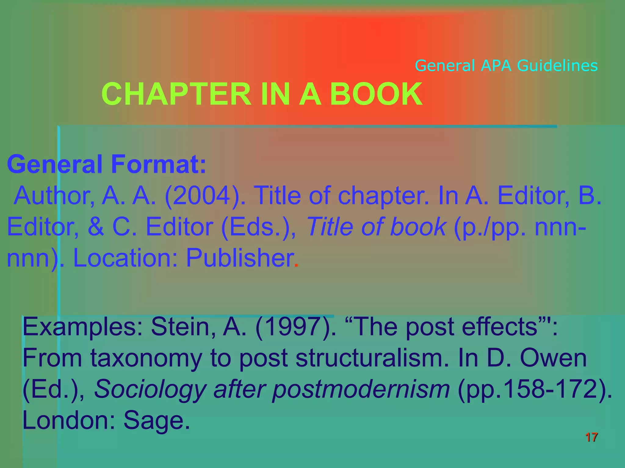 General APA Guidelines final.ppt | Resume Writing and Advice | Job Search