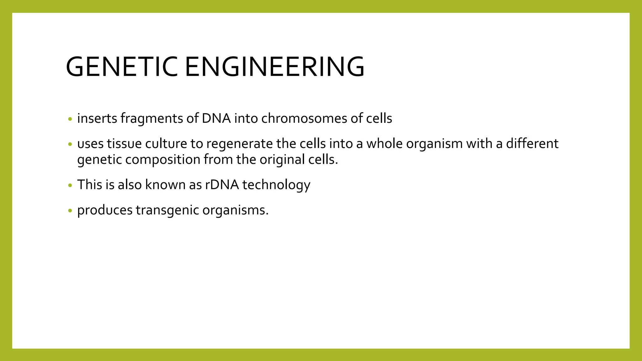 General applications of biotechnology in agriculture | PPTX