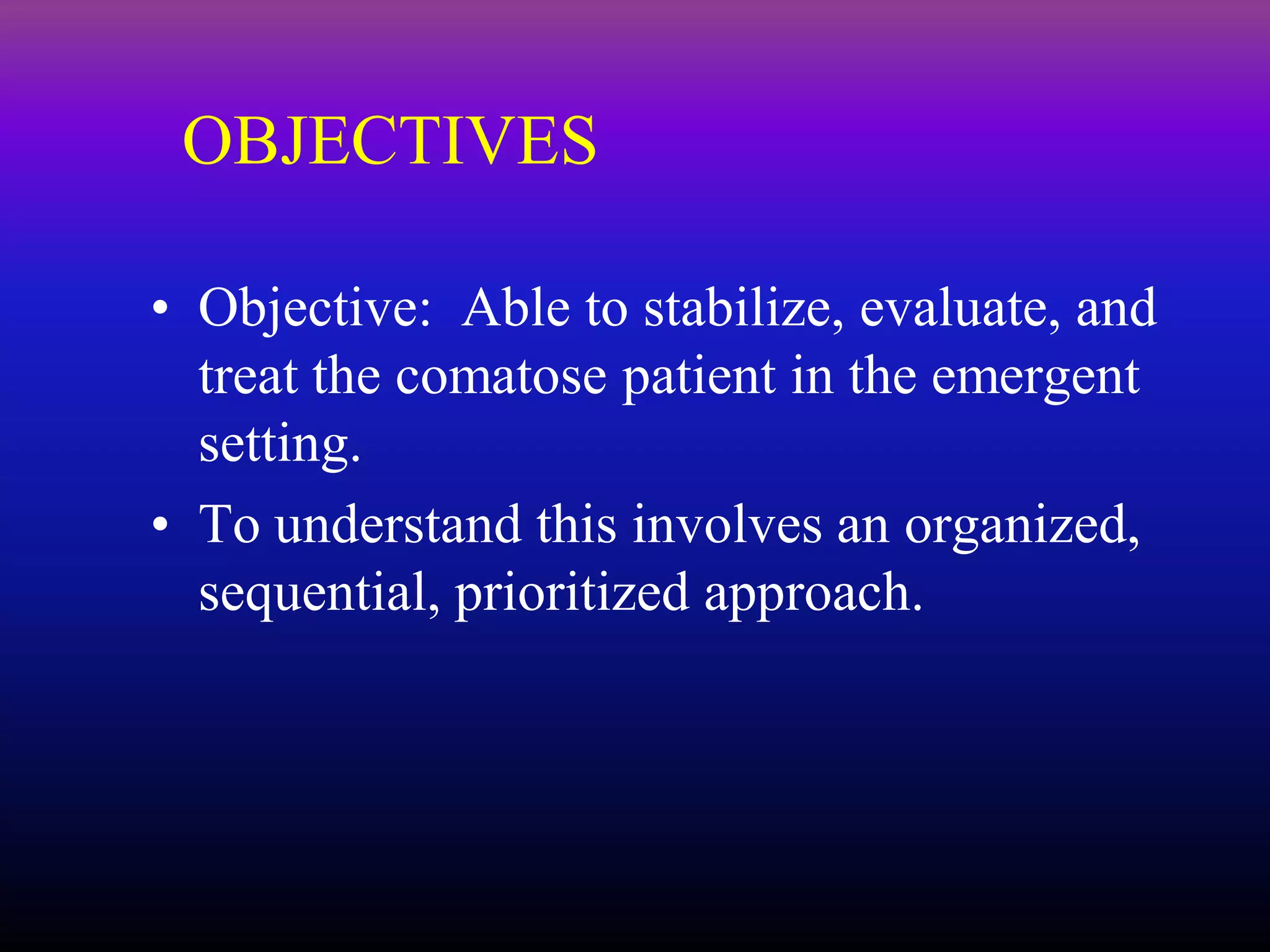 General approach and differential diagnosis of coma | PDF