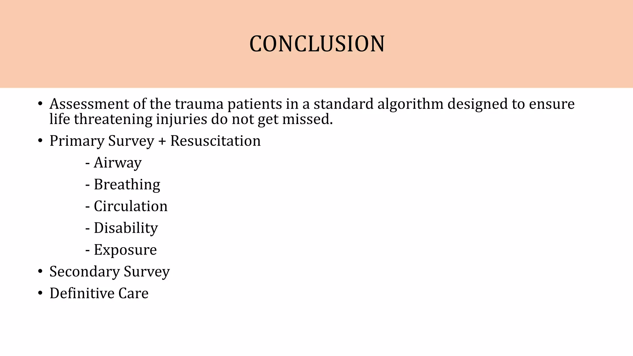 GENERAL APPROACH TO A TRAUMA PATIENT , ATLS .pptx