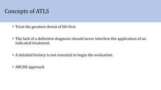 GENERAL APPROACH TO A TRAUMA PATIENT , ATLS .pptx
