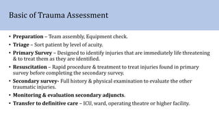 GENERAL APPROACH TO A TRAUMA PATIENT , ATLS .pptx