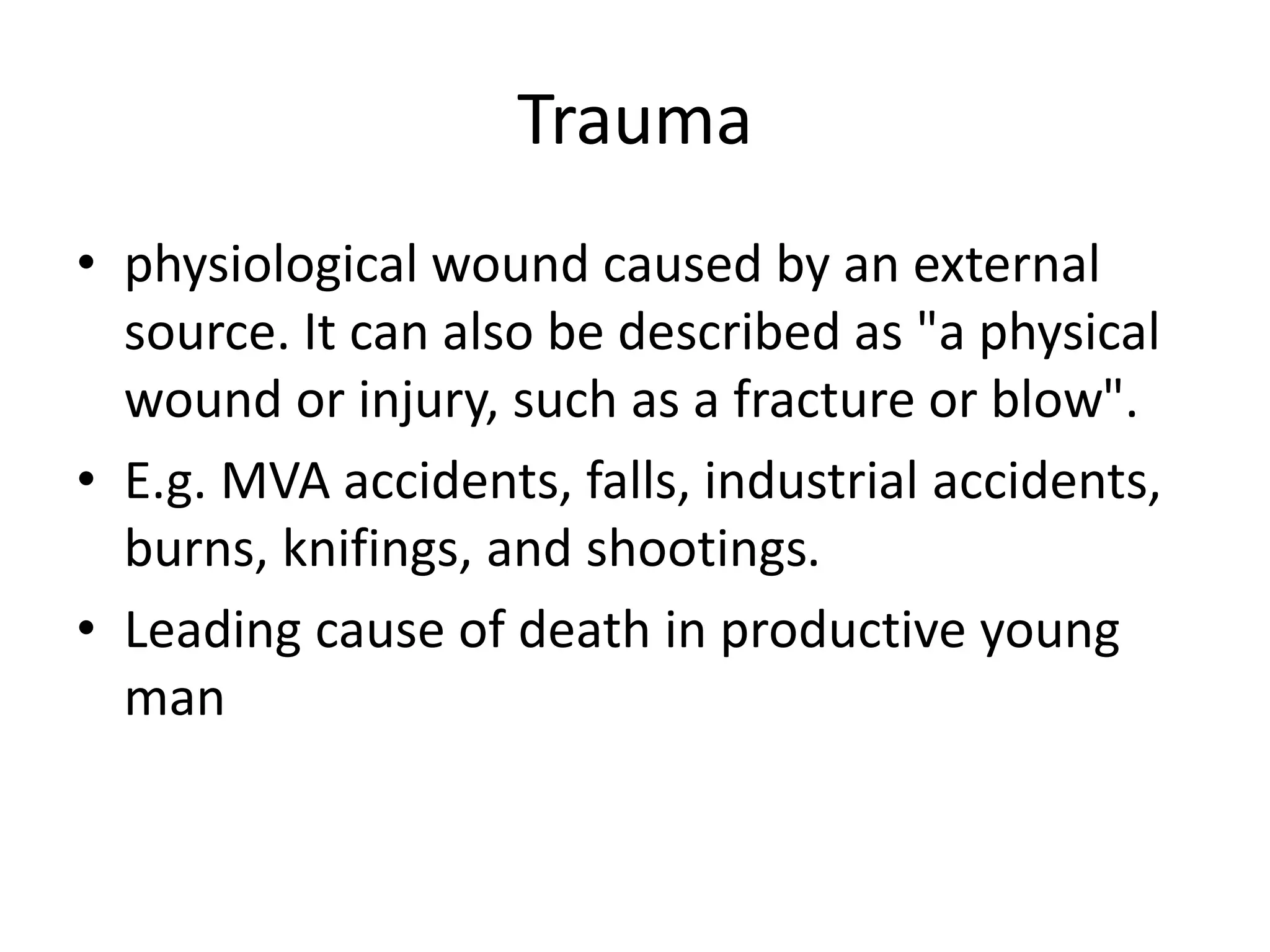 General Approach to Trauma | PPTX