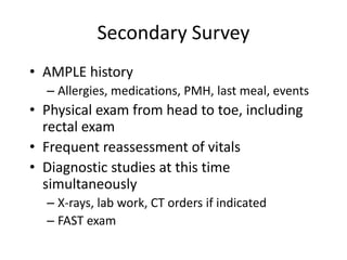 General Approach to Trauma | PPTX