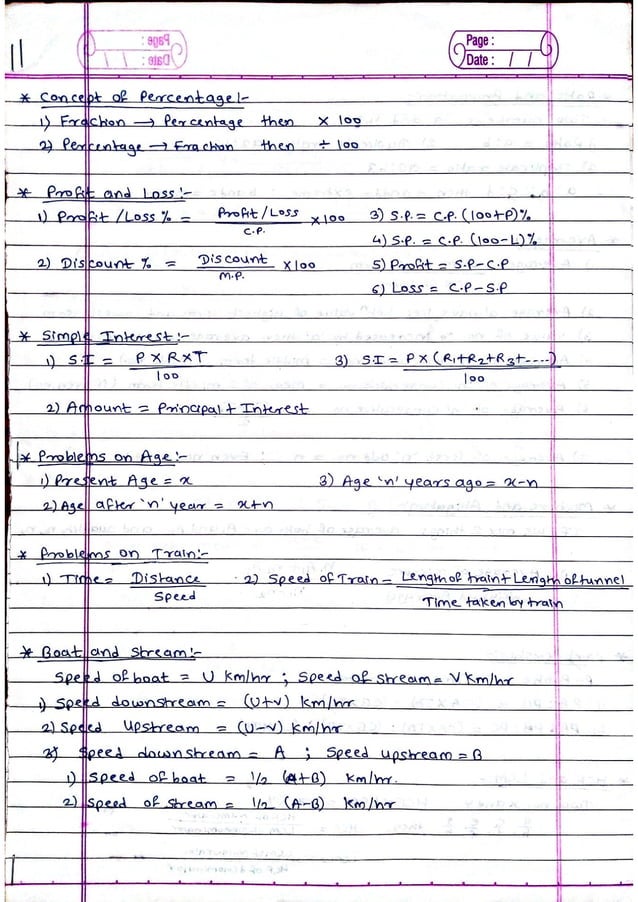 CSIR NET General Aptitude (Formulas) | PDF